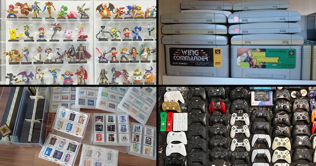 Masahiro Sakurai shows off his vast video game collection while giving ...