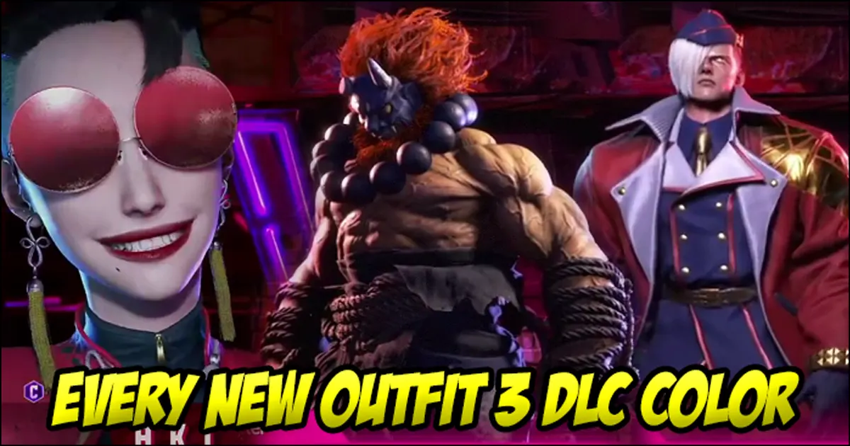 Every Outfit 3 color option for Akuma, Ed, A.K.I. and Rashid in Street ...