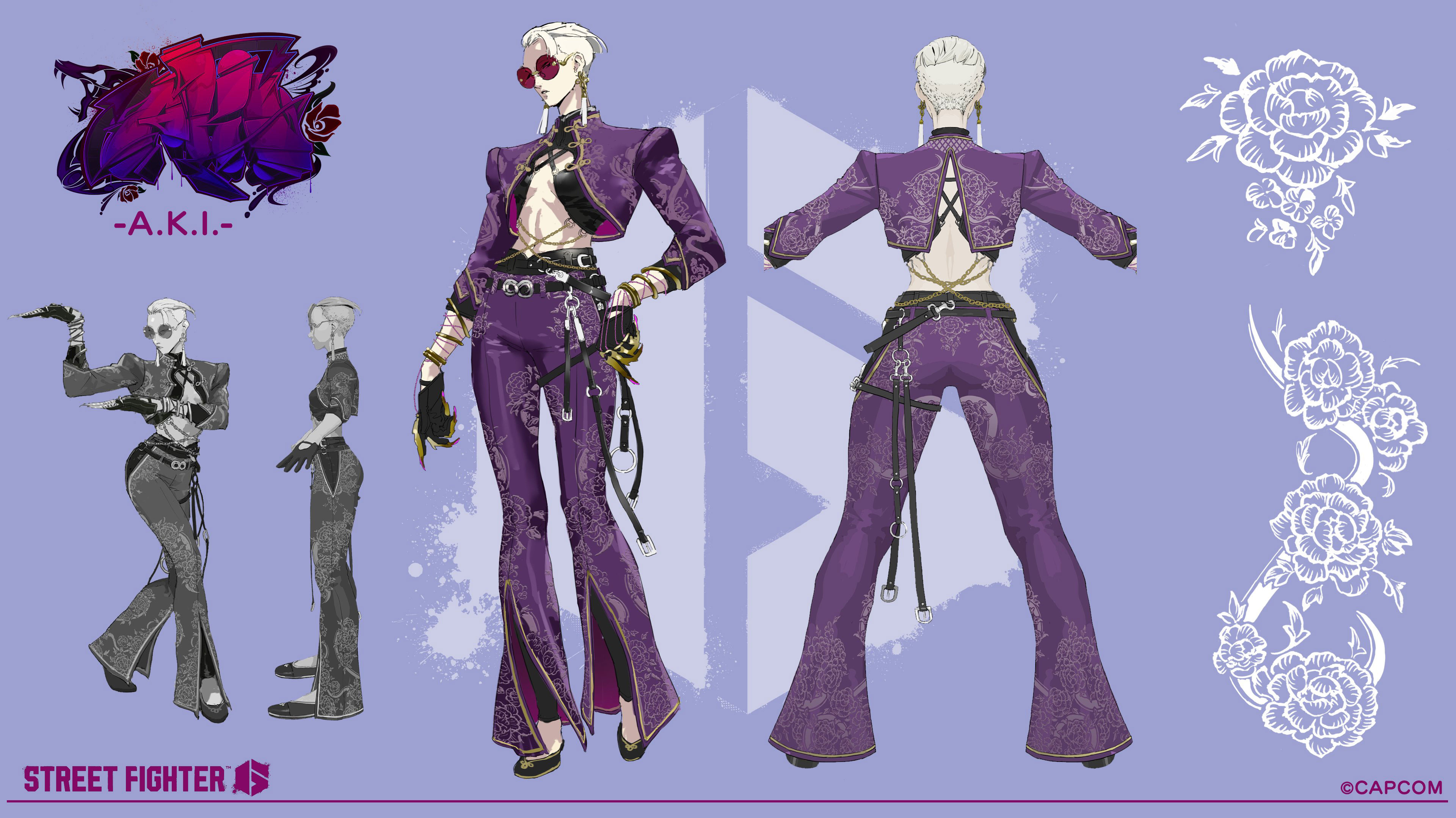 Street Fighter 6 Outfit 3 concept art for A.K.I. and Rashid 1 out of 2 ...