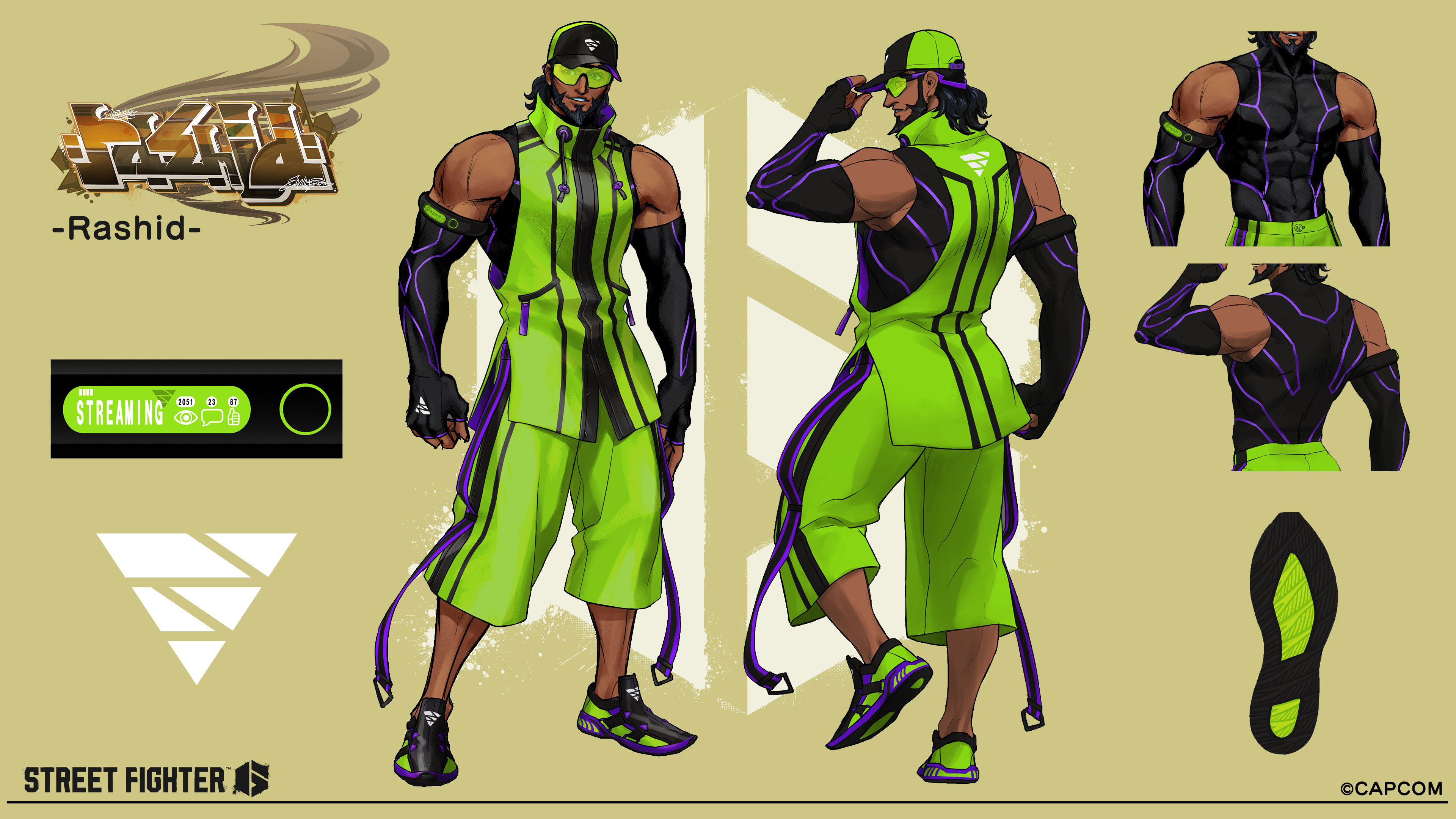 Street Fighter 6 Outfit 3 concept art for A.K.I. and Rashid 2 out of 2 ...