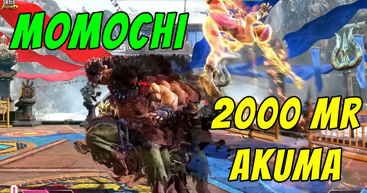 Fighting game legend Momochi is running circles around opponents with his already 2000+ MR Akuma ...