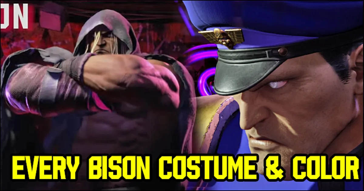 Every color option for M. Bison's Outfit 1 and 2 in Street Fighter 6