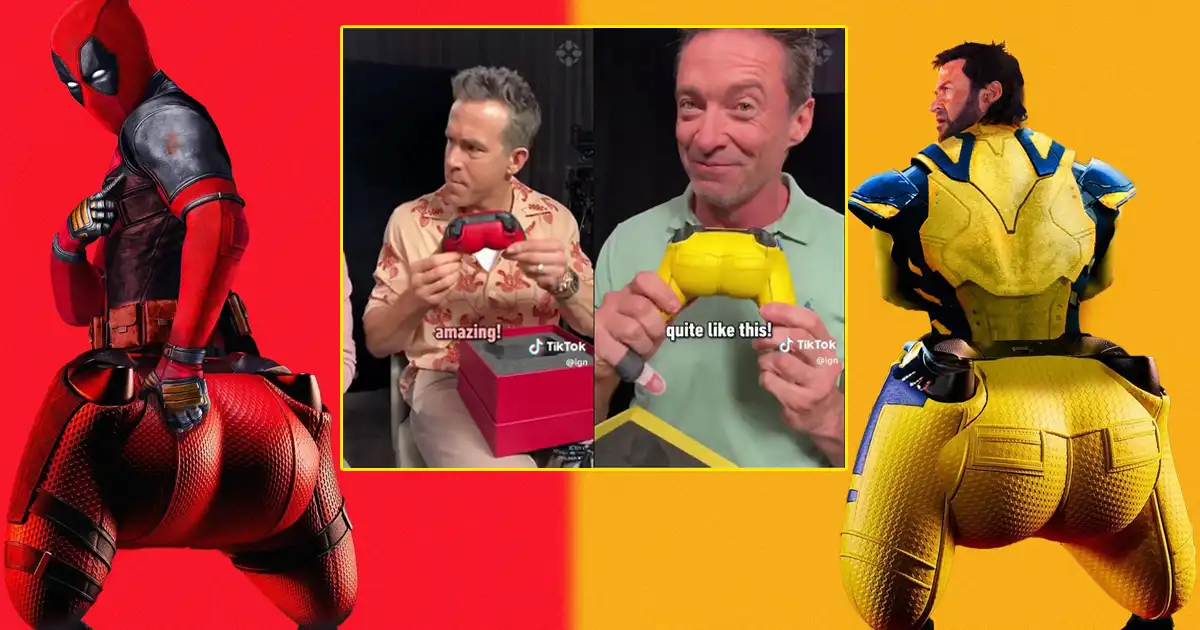 Ryan Reynolds and Hugh Jackman unbox new Deadpool and Wolverine 'cheeky ...