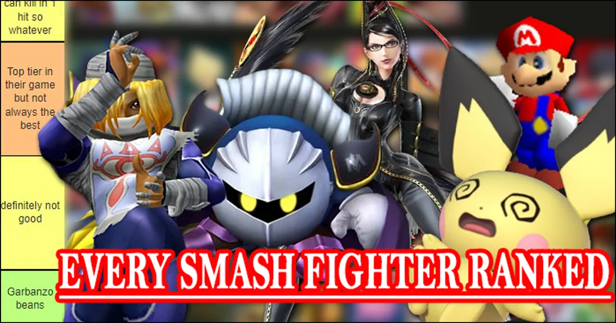 Crazy tier list ranks over 200 characters from every single Super Smash ...