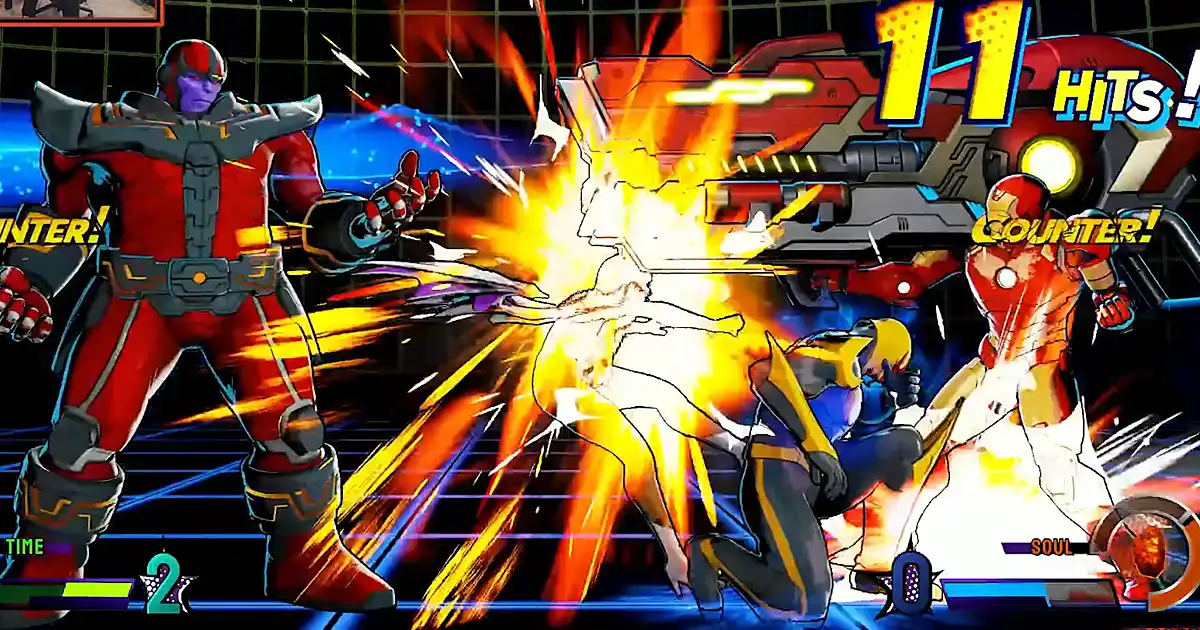 Four-player Marvel vs. Capcom: Infinite with all characters on screen ...