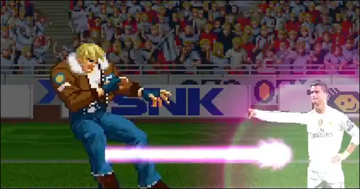 Cristiano Ronaldo battles Terry Bogard with Dragon Ball blasts... but ...