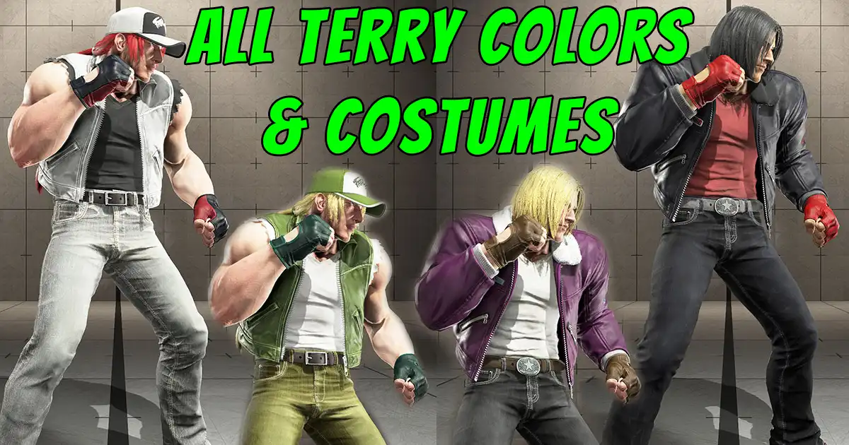 Here are all colors for Terry Bogard's standard and alternate costumes ...