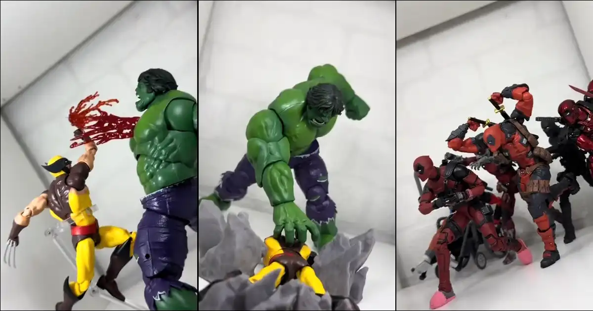 This stop-motion video of Wolverine vs. The Hulk using action figures ...