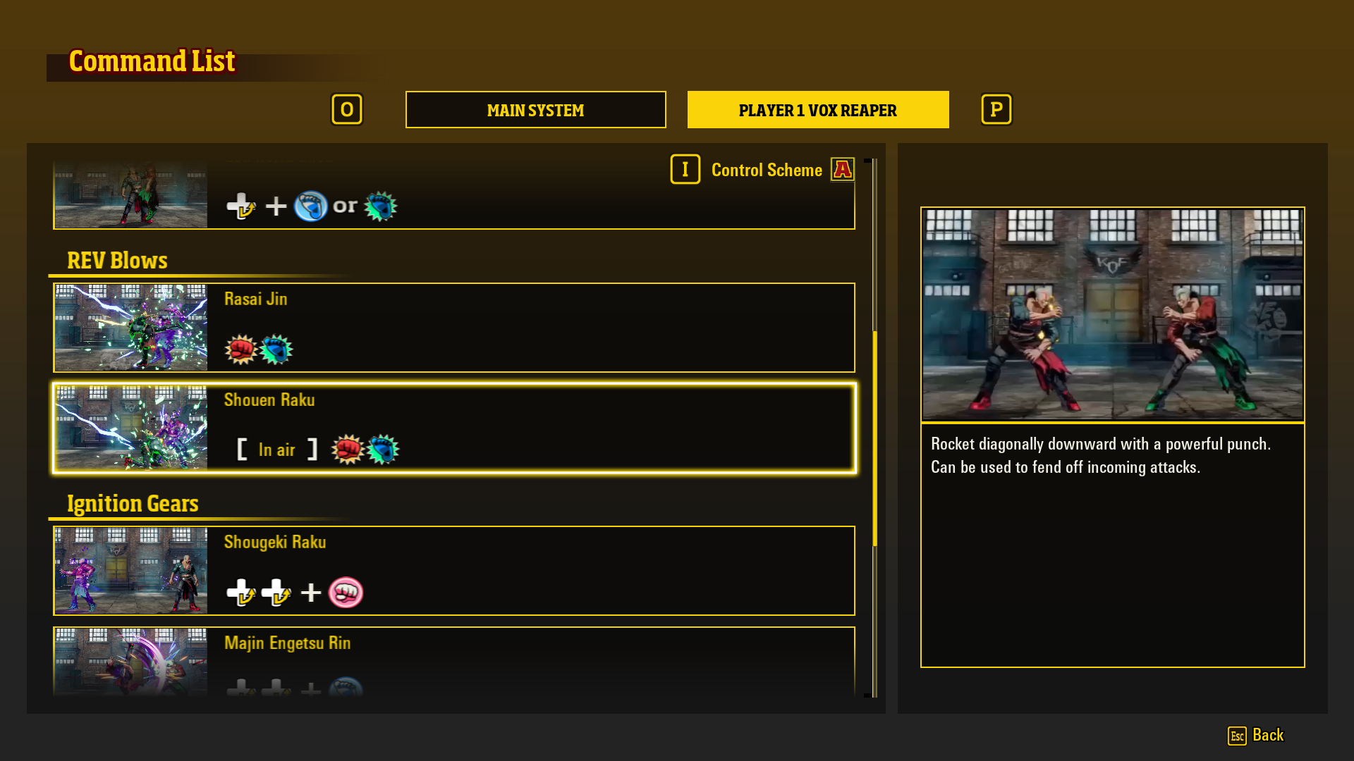 Fatal Fury City Of The Wolves Beta Character Move Lists 34 Out Of 39