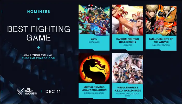 Best Fighting Game nominations for The Game Awards 2025 revealed ...